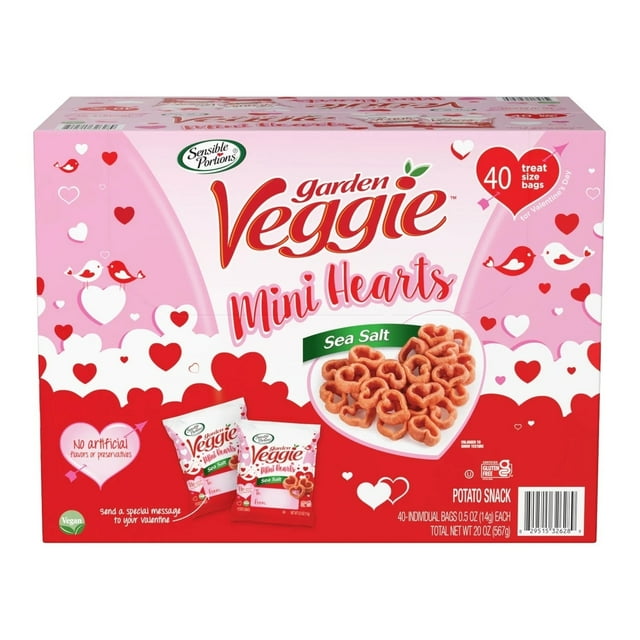 Sensible Portions Sea Salt Garden Veggie Snacks Mini Hearts, 0.5 Ounce ...
