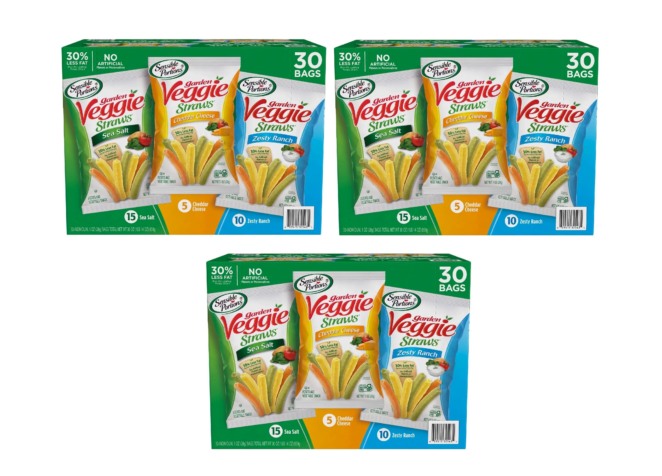 Sensible Portions Garden Veggie Straw Variety Pack (30 pk.) 3PK ...