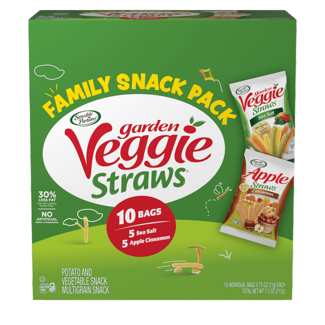 Sensible Portions Healthy Veggie Snack Pack, Crisp Veg Chips, Cinnamon ...