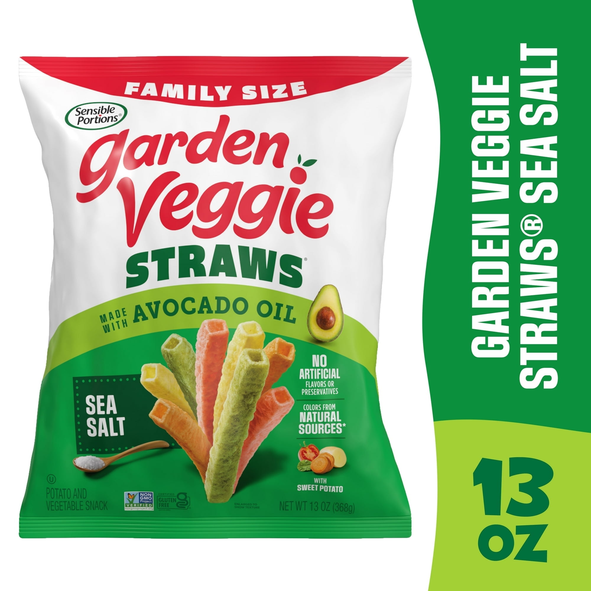 Sensible Portions Garden Veggie Straws Made with Avocado Oil, Sea Salt ...