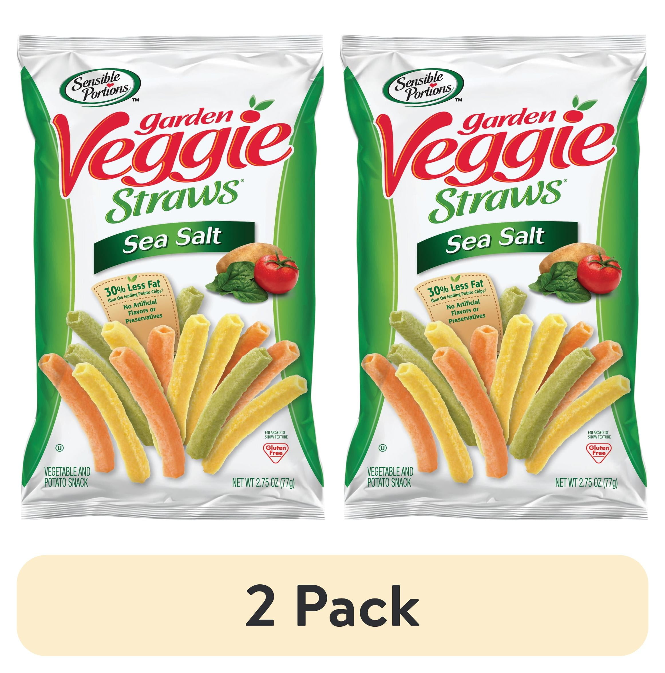 (2 pack) Sensible Portions Garden Veggie Straws, Sea Salt, 2.75 oz ...