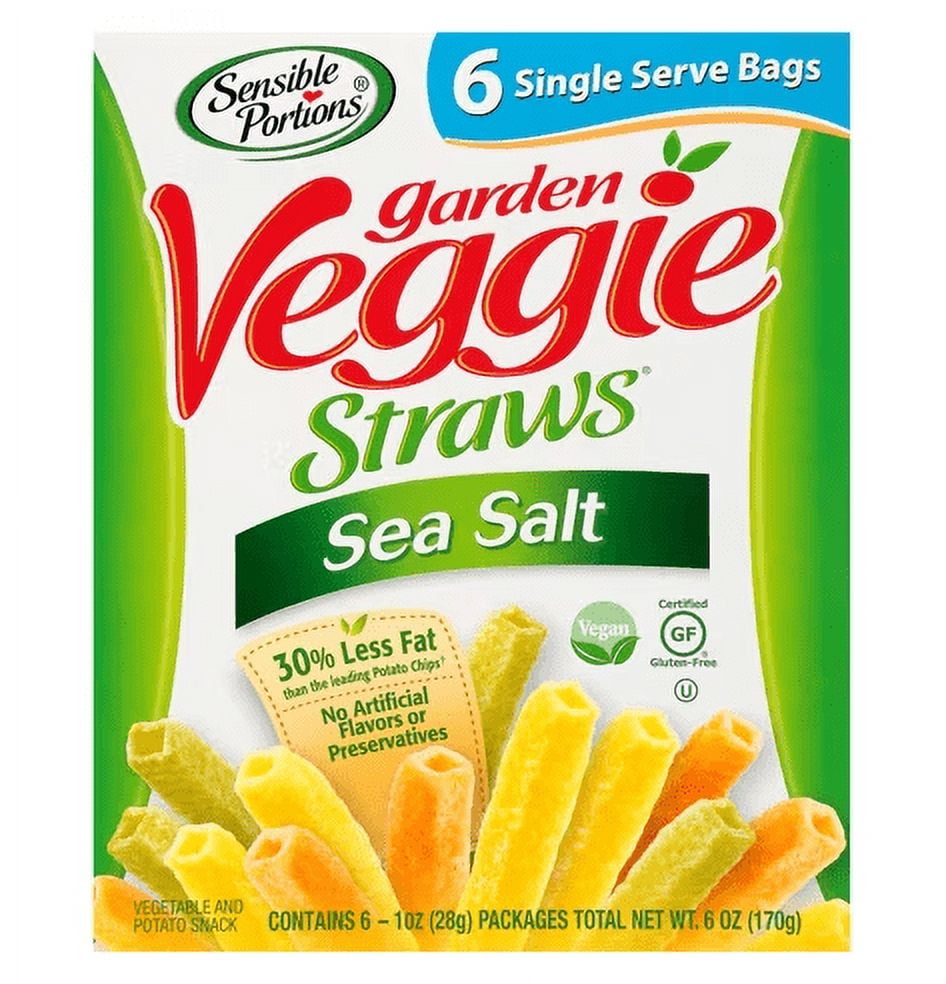 Sensible Portions Garden Veggie Straws® Sea Salt - 6 Single Serve Bags ...
