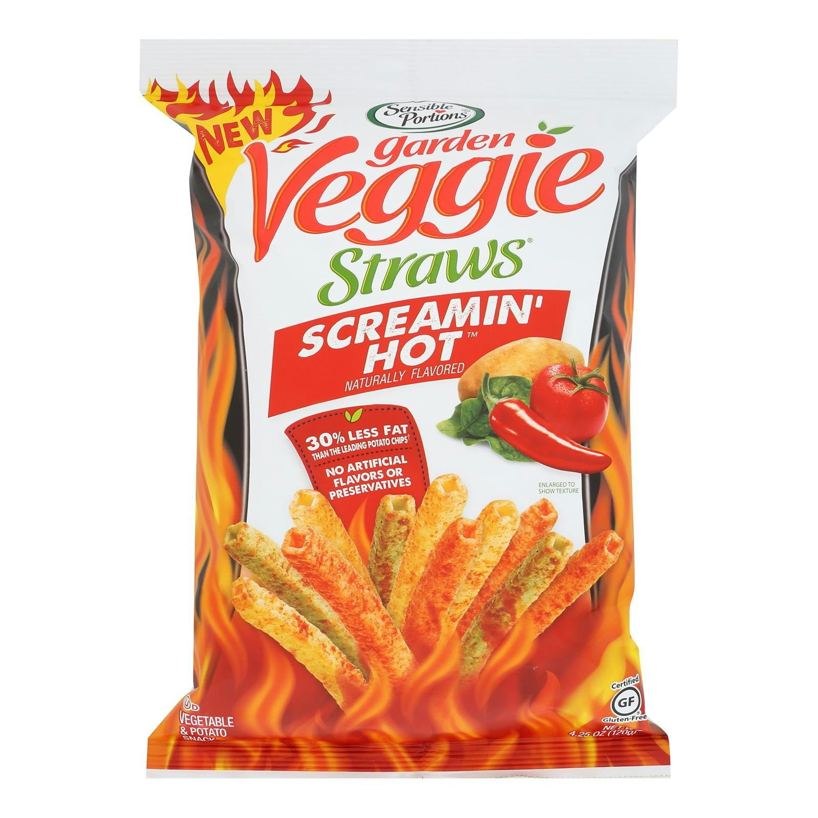 Sensible Portions Veggie Straws Garden 4.25 oz (Pack Of 12) - Walmart.com