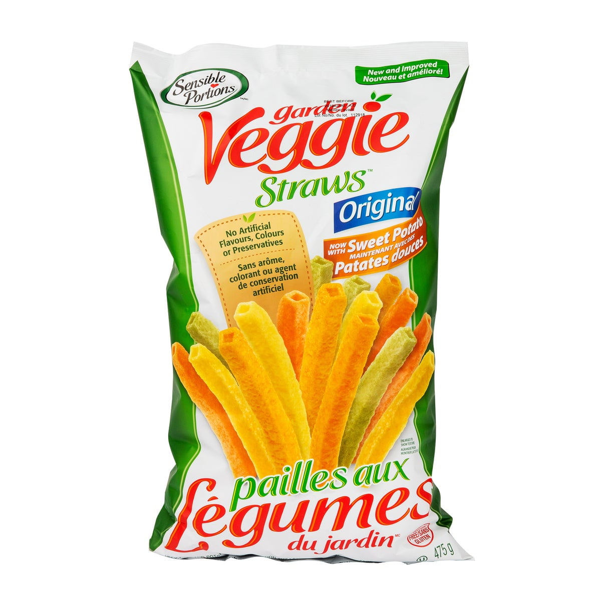 Sensible Portions Veggie Straws, Original Flavor, 475g/16.6 oz ...