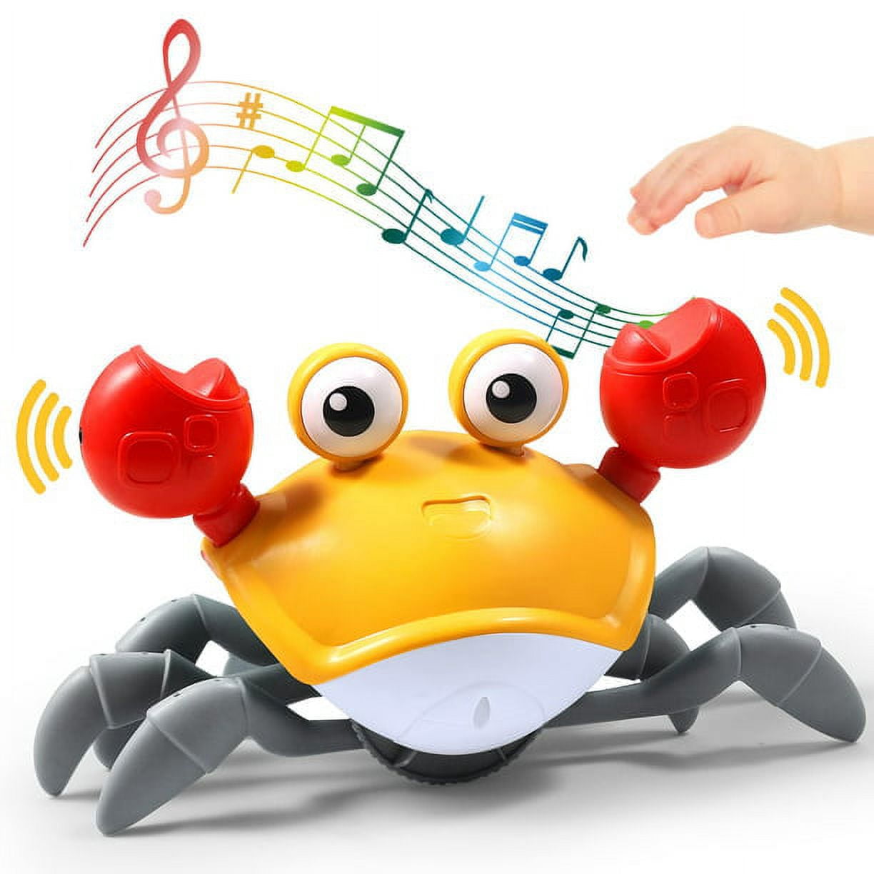 Sensing Interactive Crab: Musical Lights Toy for Infants, USB Charging ...