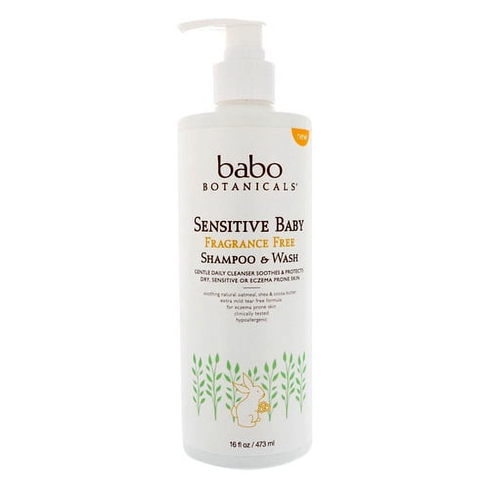 Sensitive Baby Shampoo And Wash Fragrance Free By Babo Botanicals, 16 ...