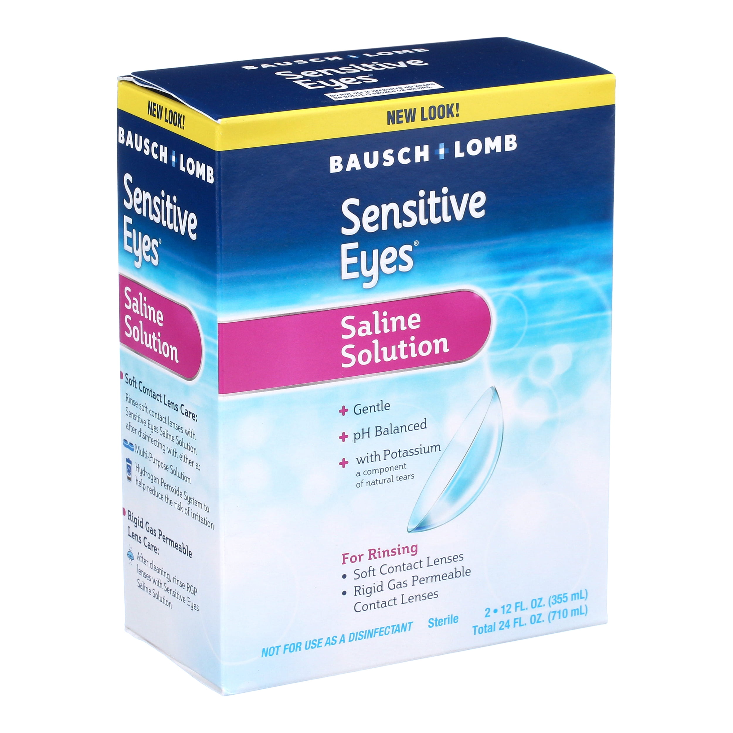 Sensitive Eyes Plus Saline Solution 2 x 12 fl oz (355 mL) - Walmart.com
