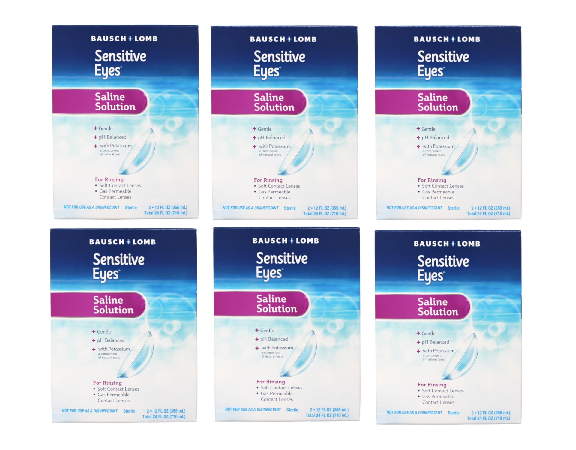 Sensitive Eyes Saline Solution from Bausch & Lomb, for Soft Contact ...