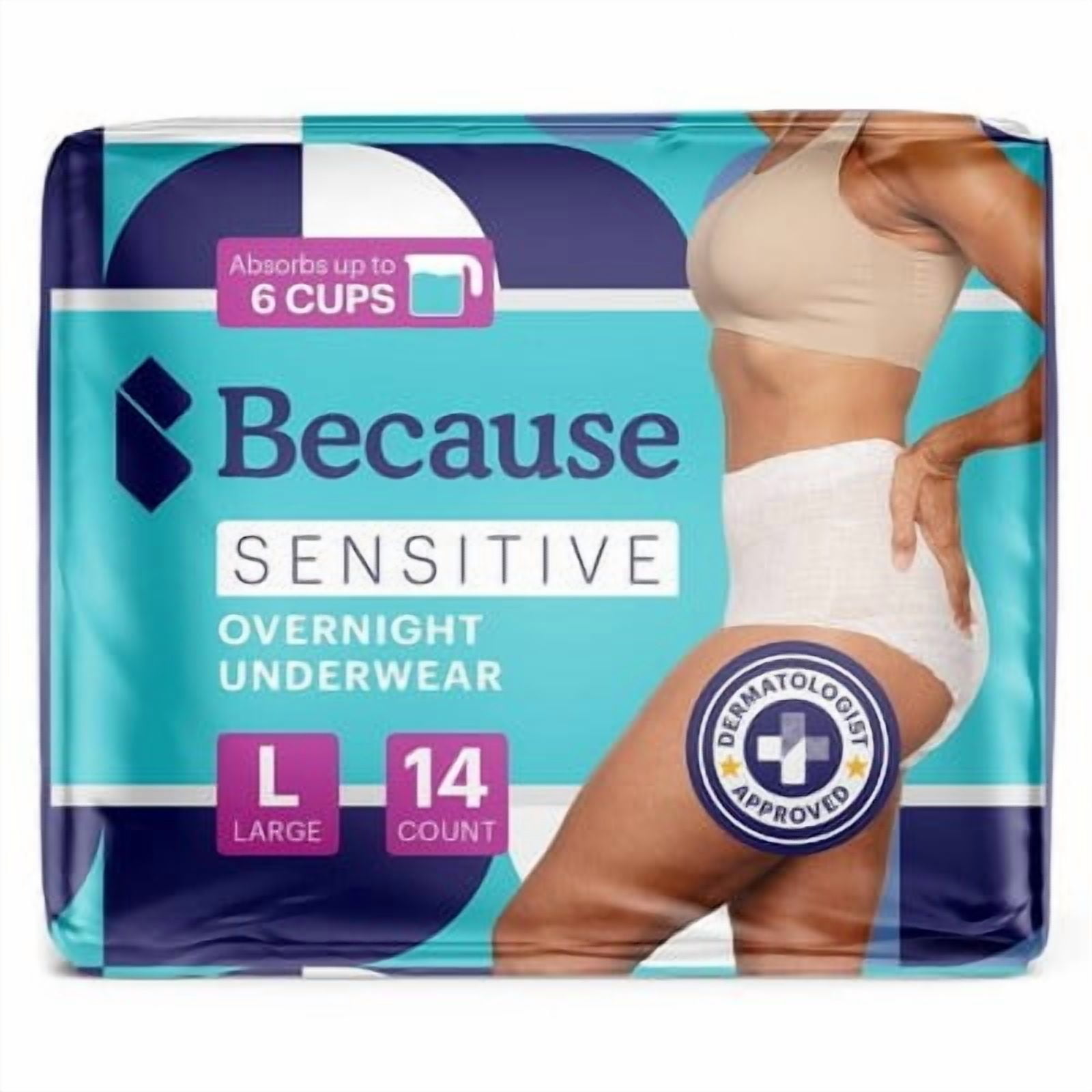 Sensitive Overnight Bladder Control Incontinence Underwear - L ...