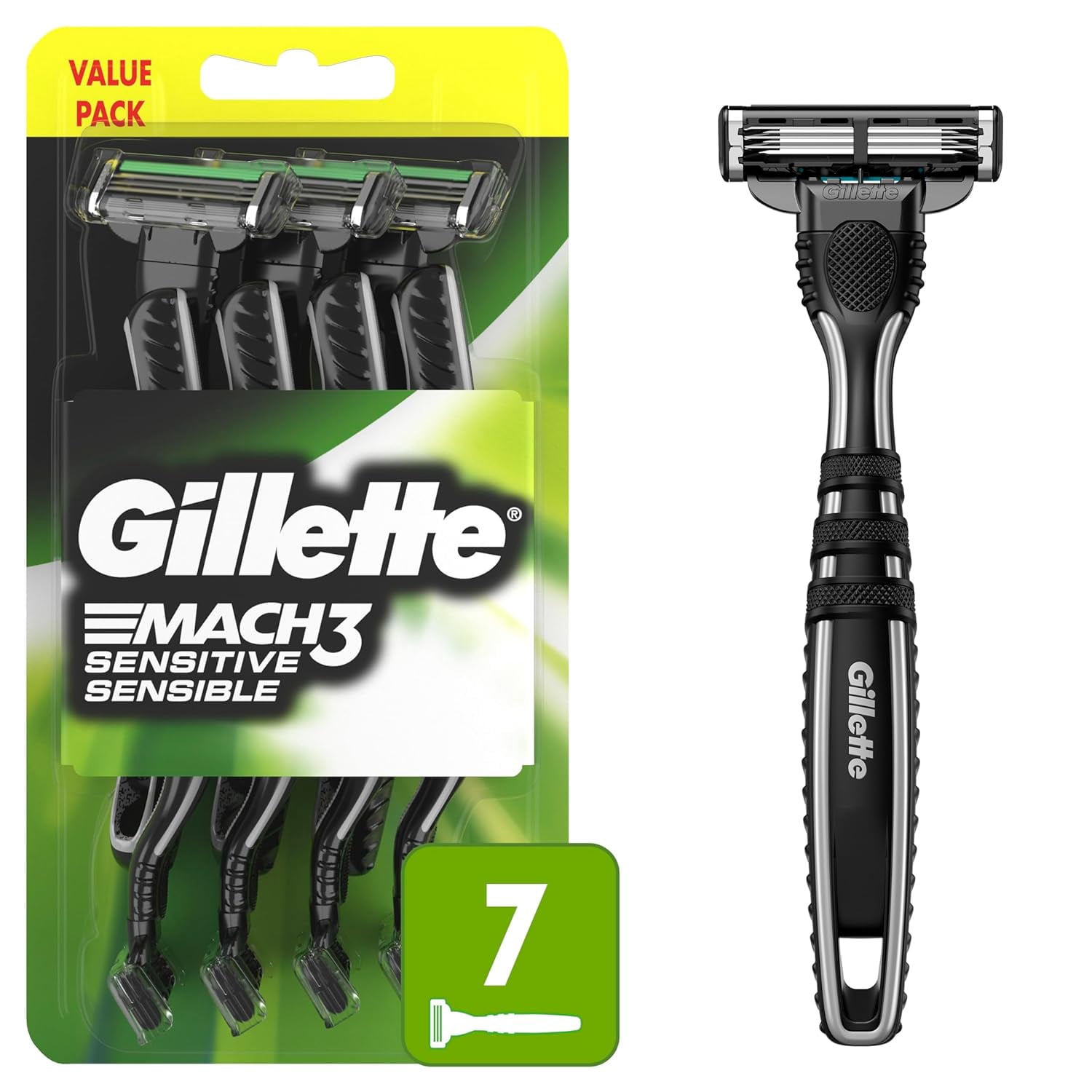 Sensitive Razors for Men, Men’s Disposable Razors, Pivoting Head Close ...