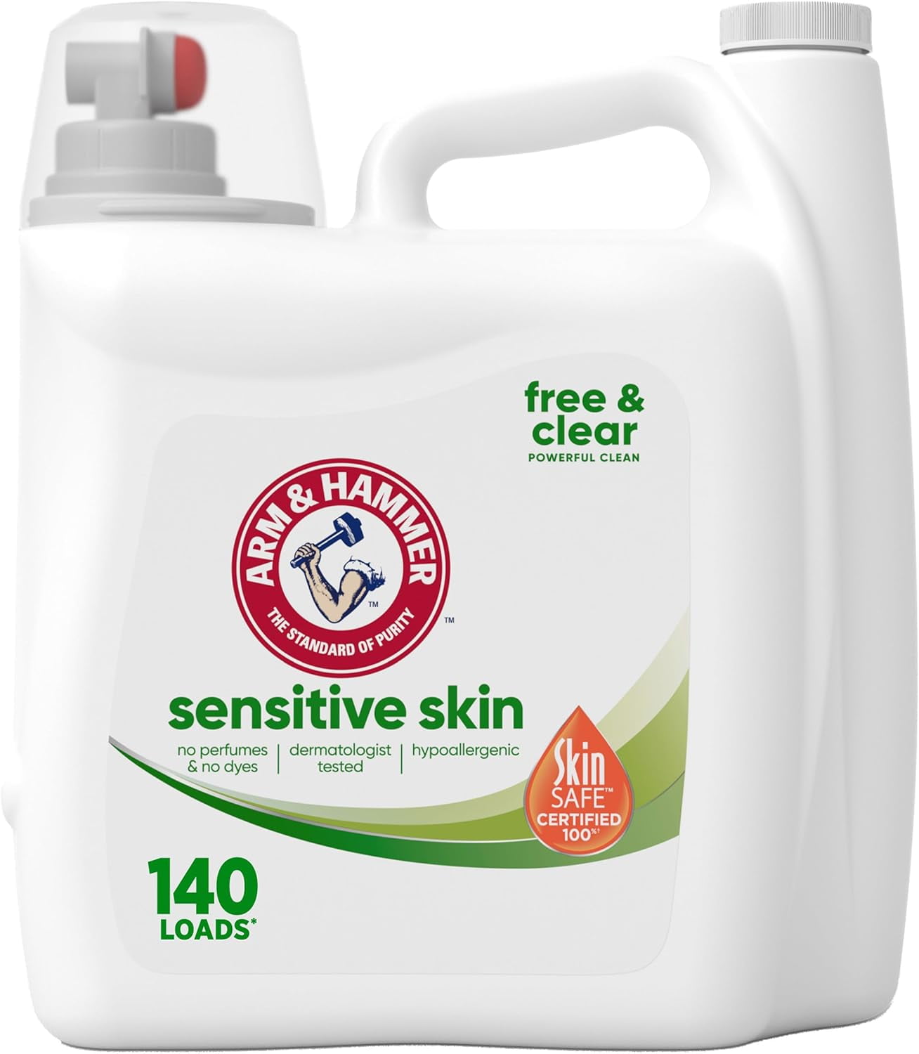 Sensitive Skin Free & Clear, 140 Loads Liquid Laundry Detergent, 140 Fl ...