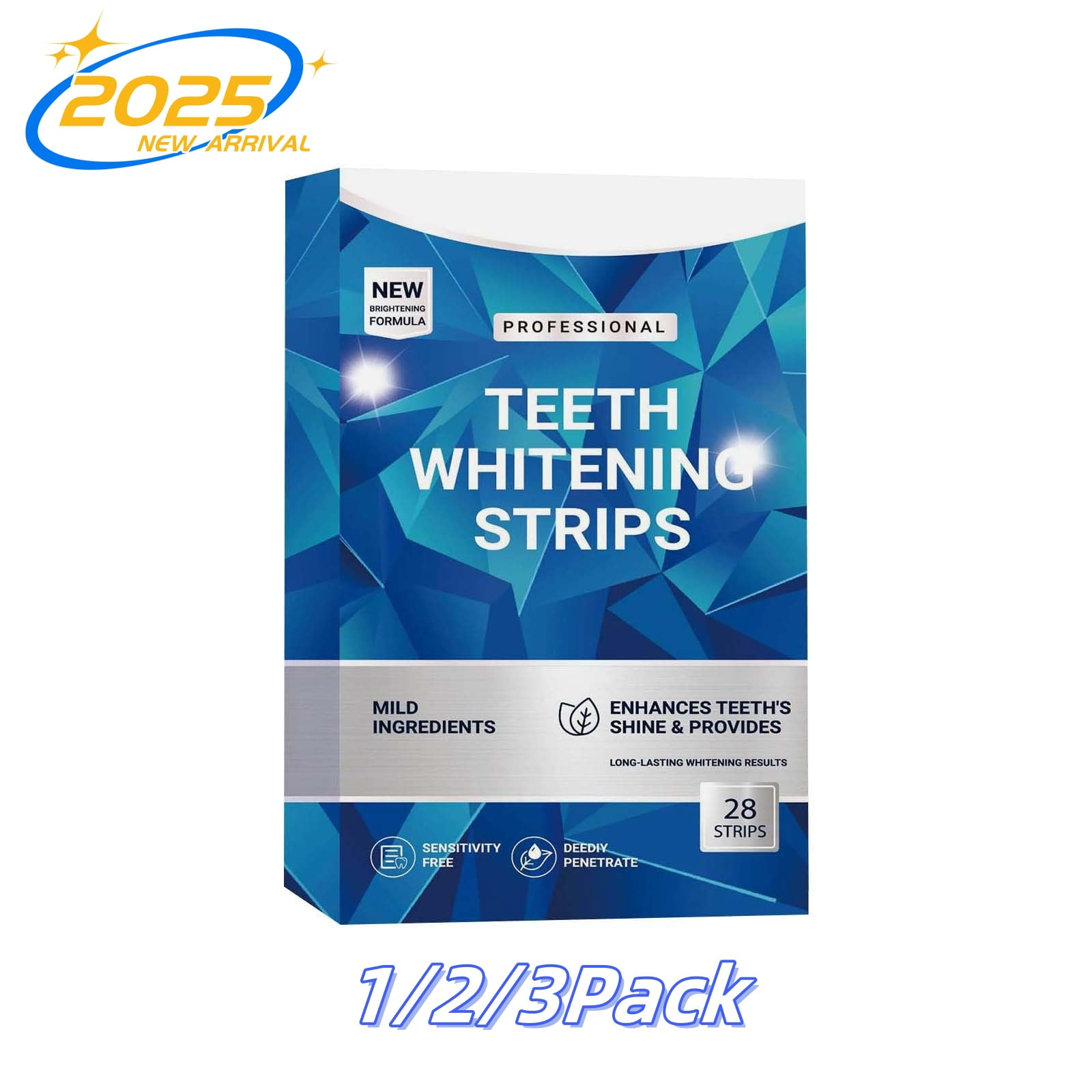 Sensitive Teeth Whitening Strips Kit: Professional Dental Whitening Set ...