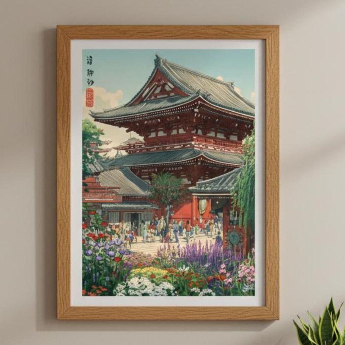 Senso-Ji Temple Wall Art Print | Tokyo Japan Architecture Poster ...