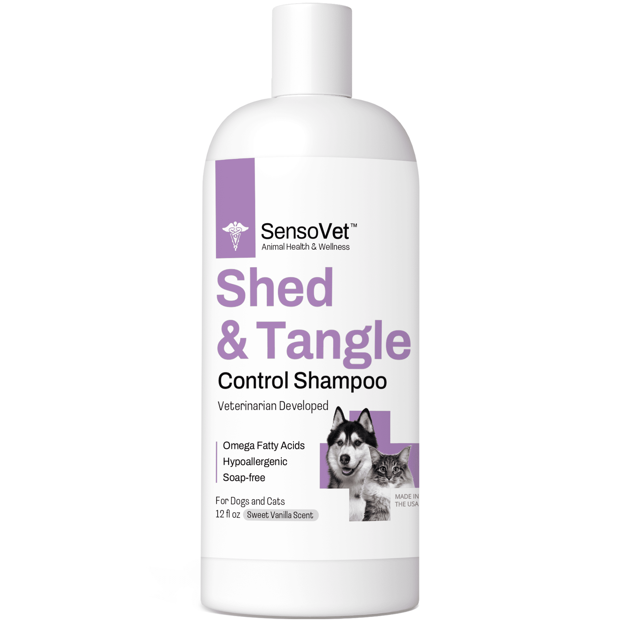 SensoVet Veterinarian Formula Shed & Tangle Control Shampoo for Dogs ...