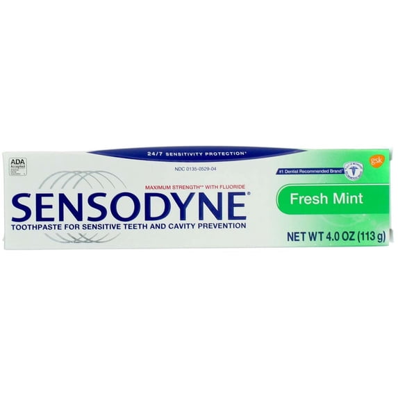 Sensodyne Fluoride Toothpaste 2 Pack - Maximum Strength, Fresh Mint 4 ...