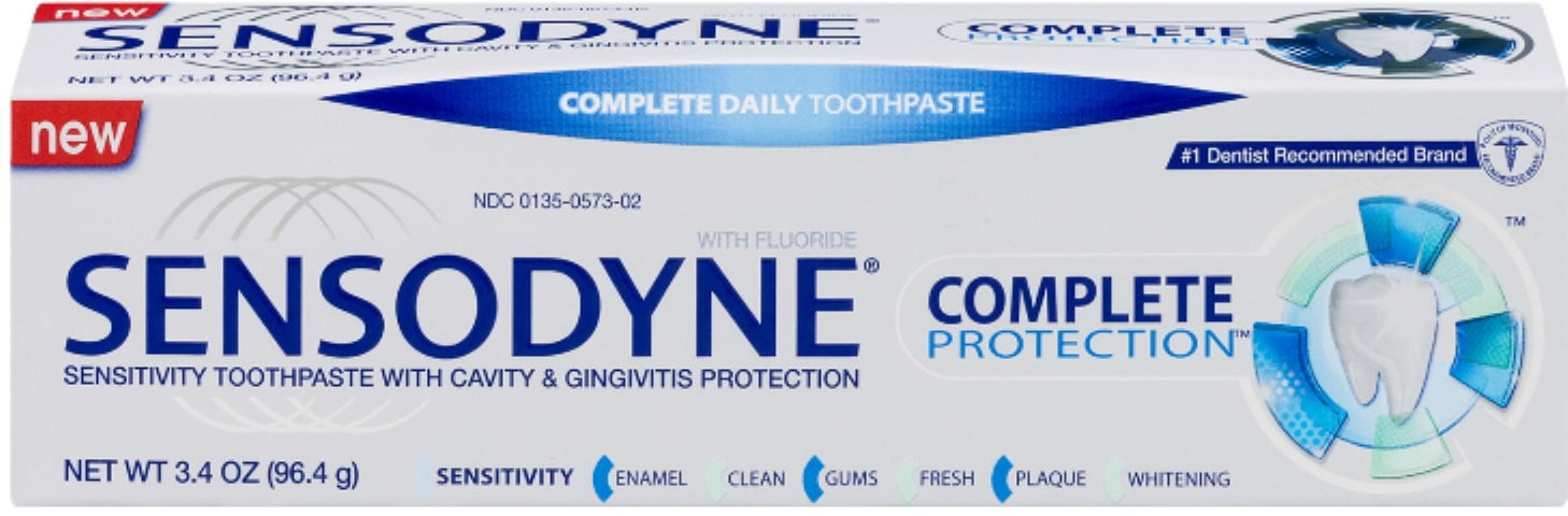 Sensodyne Complete Protection Sensitivity Toothpaste with Cavity ...