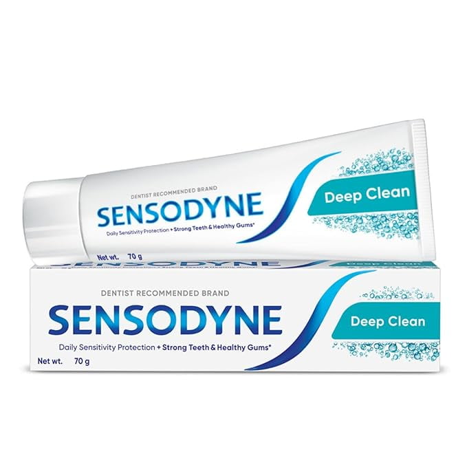 Sensodyne Deep Clean Toothpaste, Sensitive Teeth Protection, Mint ...