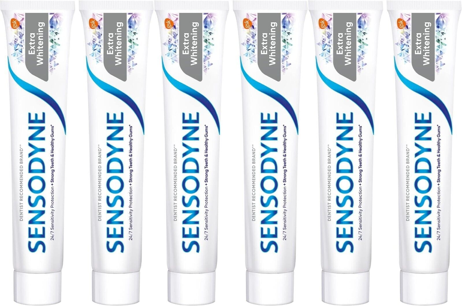 Sensodyne Extra Whitening Toothpaste for Sensitive Teeth- 2.5 Ounces (Pack of 6) - Walmart.com