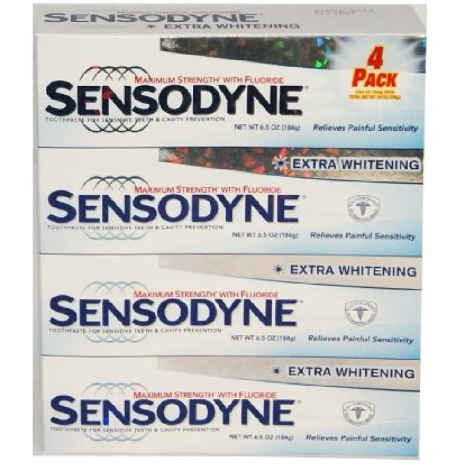 Sensodyne Extra Whitening Toothpaste 6oz - Pack of 4 - Walmart.com