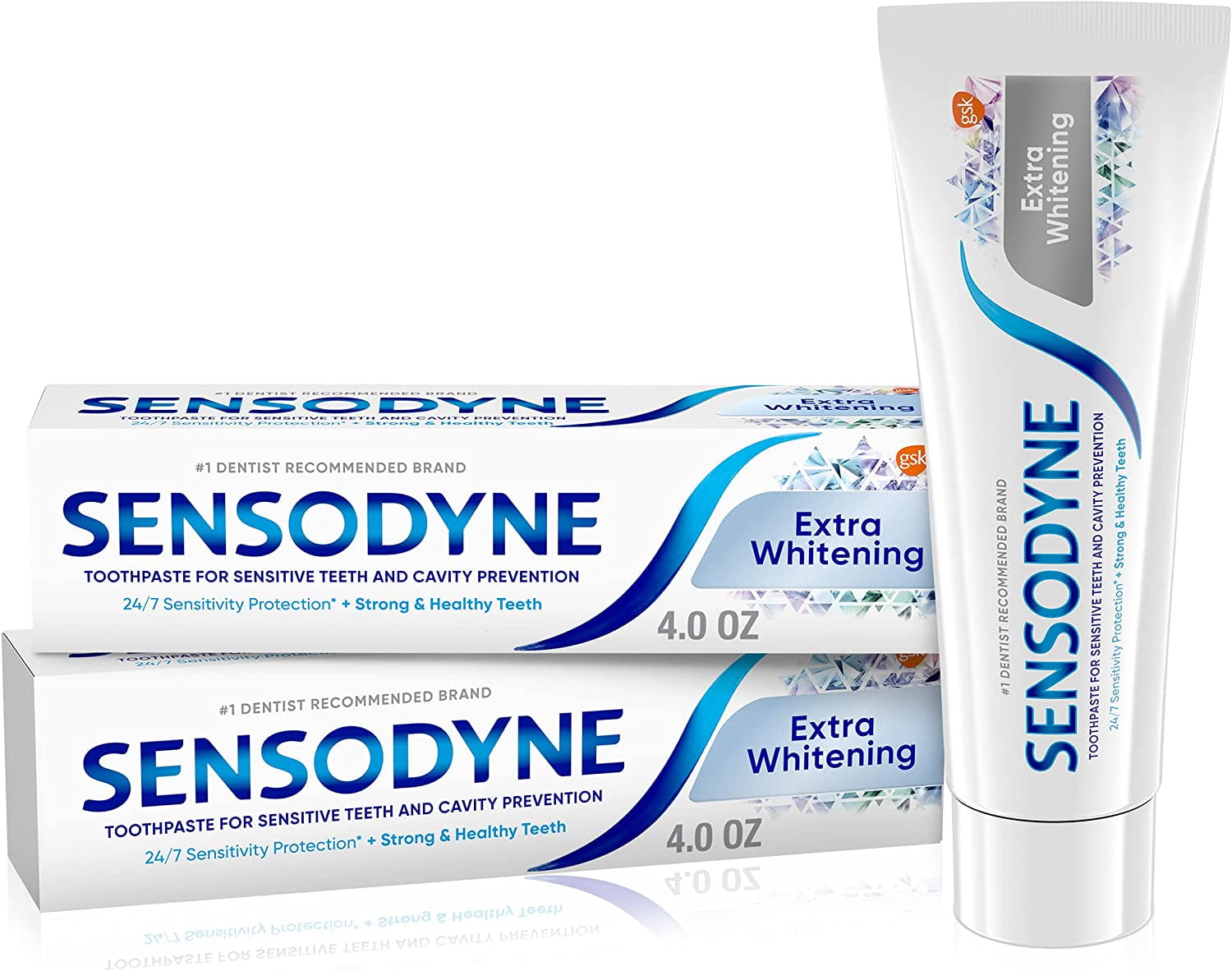 Sensodyne Extra Whitening Toothpaste for Sensitive Teeth, Cavity Prevention and Sensitive Teeth ...