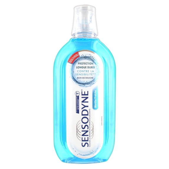 Sensodyne Fresh Mint Mouthwash, Alcohol-Free Fluoride Rinse for ...