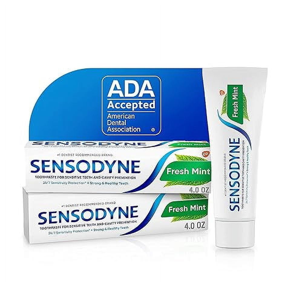 Sensodyne Fresh Mint Sensitive Toothpaste, ADA Accepted Toothpaste for ...