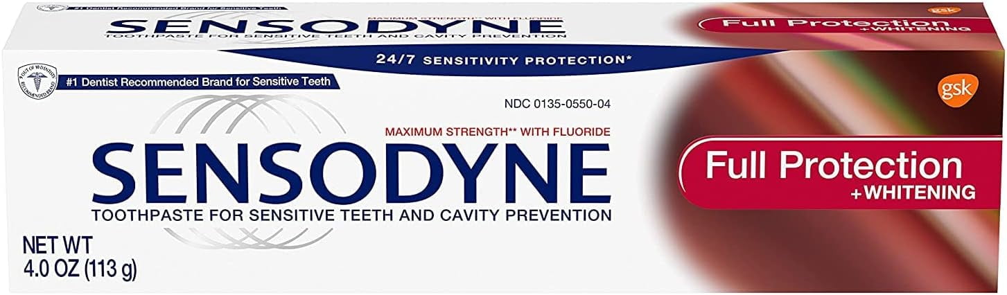 Sensodyne Full Protection Plus Whitening Toothpaste 4 oz (Pack of 10 ...