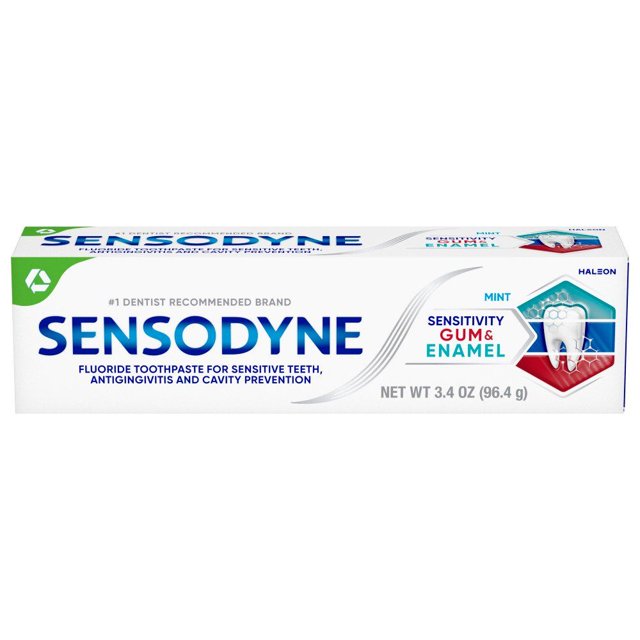 Sensodyne Sensitivity Gum & Enamel Fluoride Toothpaste - Mint - 3.4 oz Packaging may vary ...
