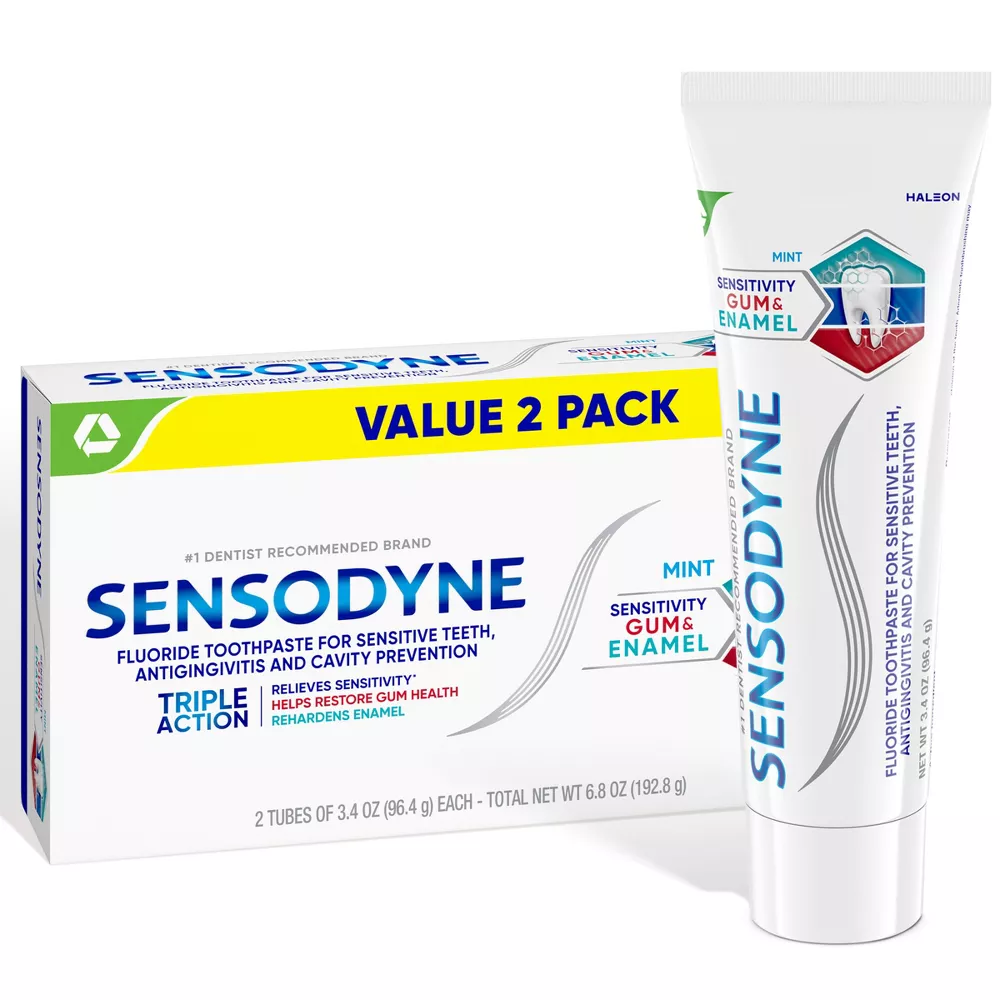 Sensodyne Sensitivity & Gum + Enamel Toothpaste - 6.8oz/2pk - Walmart.com