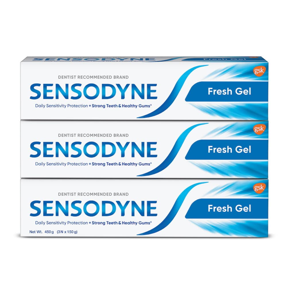 Sensodyne Toothpaste Fresh Gel Combo Pack, Sensitive Protection, 450 gm ...