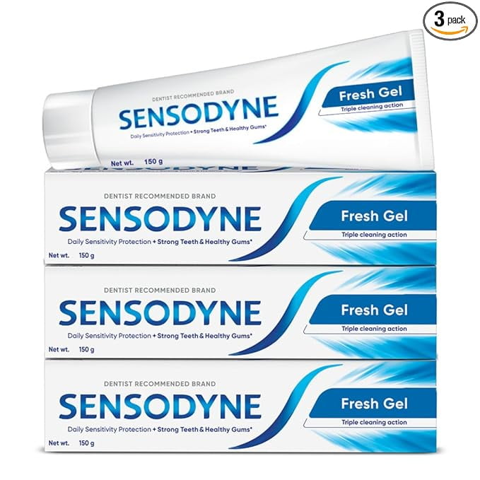 Sensodyne Toothpaste Fresh Gel Combo pack, Sensitive tooth paste for ...