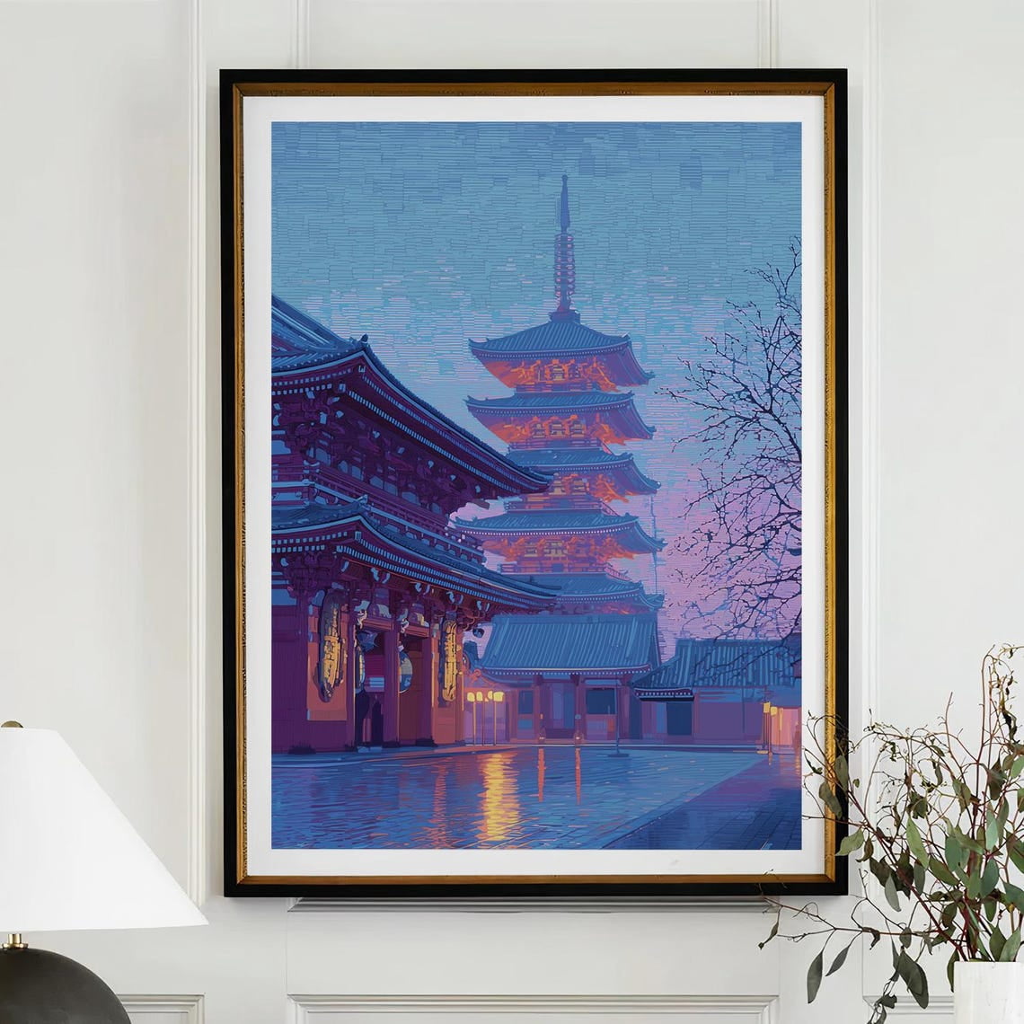 Sensoji Temple Asakusa Japan Historical Landscape Painting Vacation ...