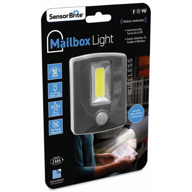 Sensor Brite LED Mailbox Light Motion Activated Light Easy to Install ...