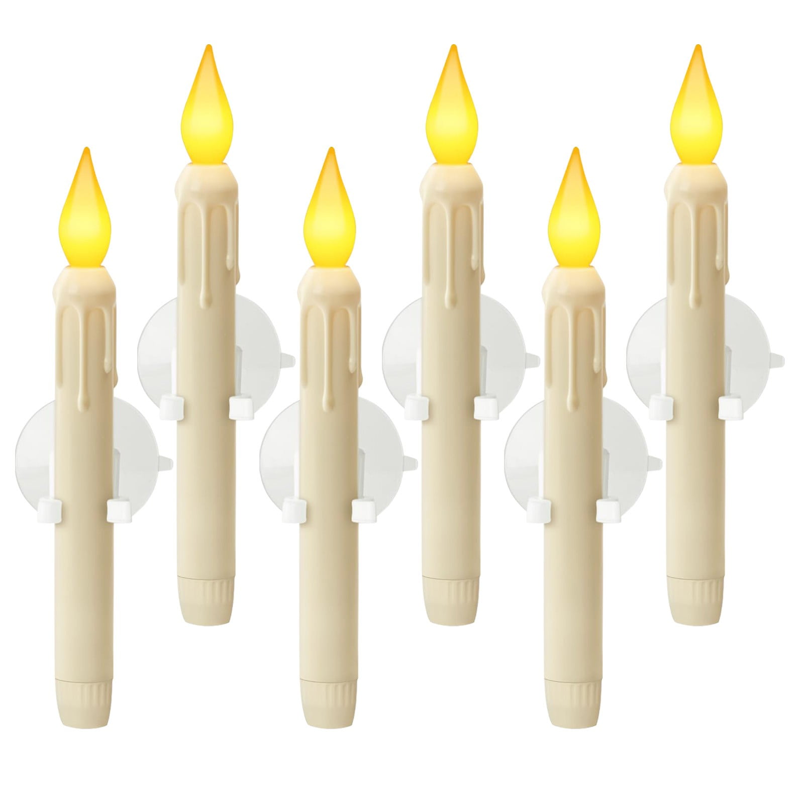 Sensor Dawn to Dusk LED Window Candles, 8-Inch Flickering Battery ...