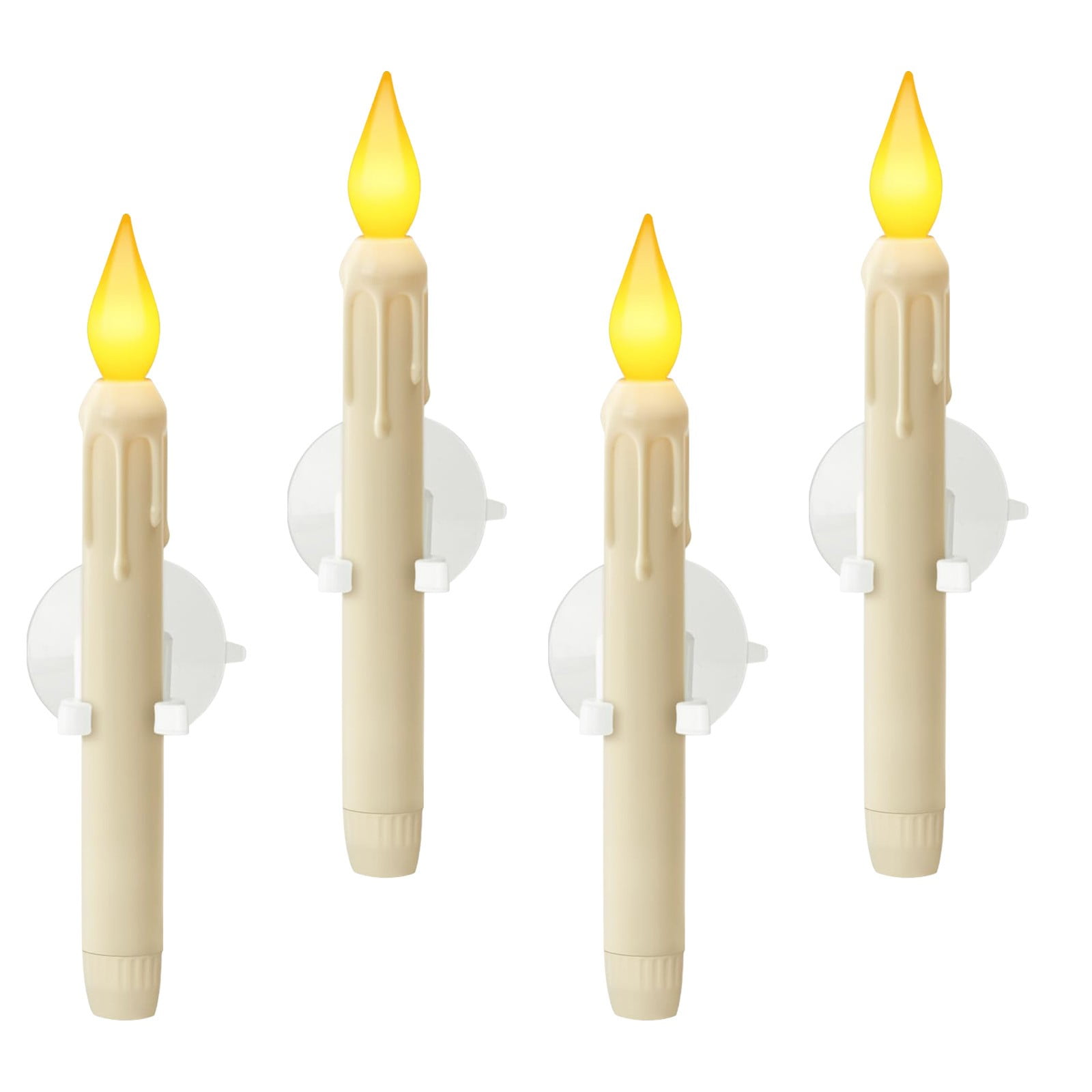Sensor Dawn to Dusk LED Window Candles, 8-Inch Flickering Battery ...