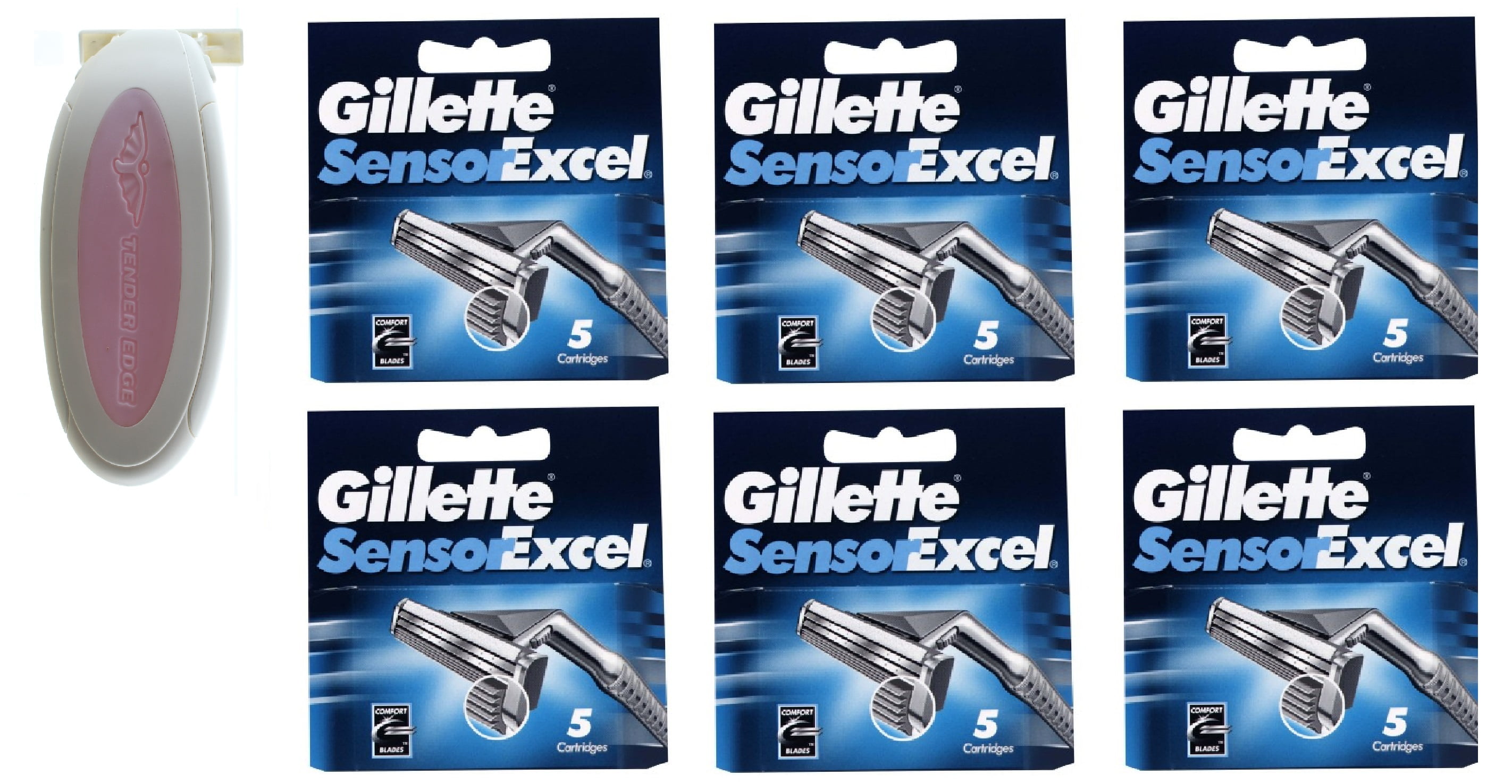 Sensor Excel Women's Compatible Razor (Pink) + Gillette Sensor Excel ...