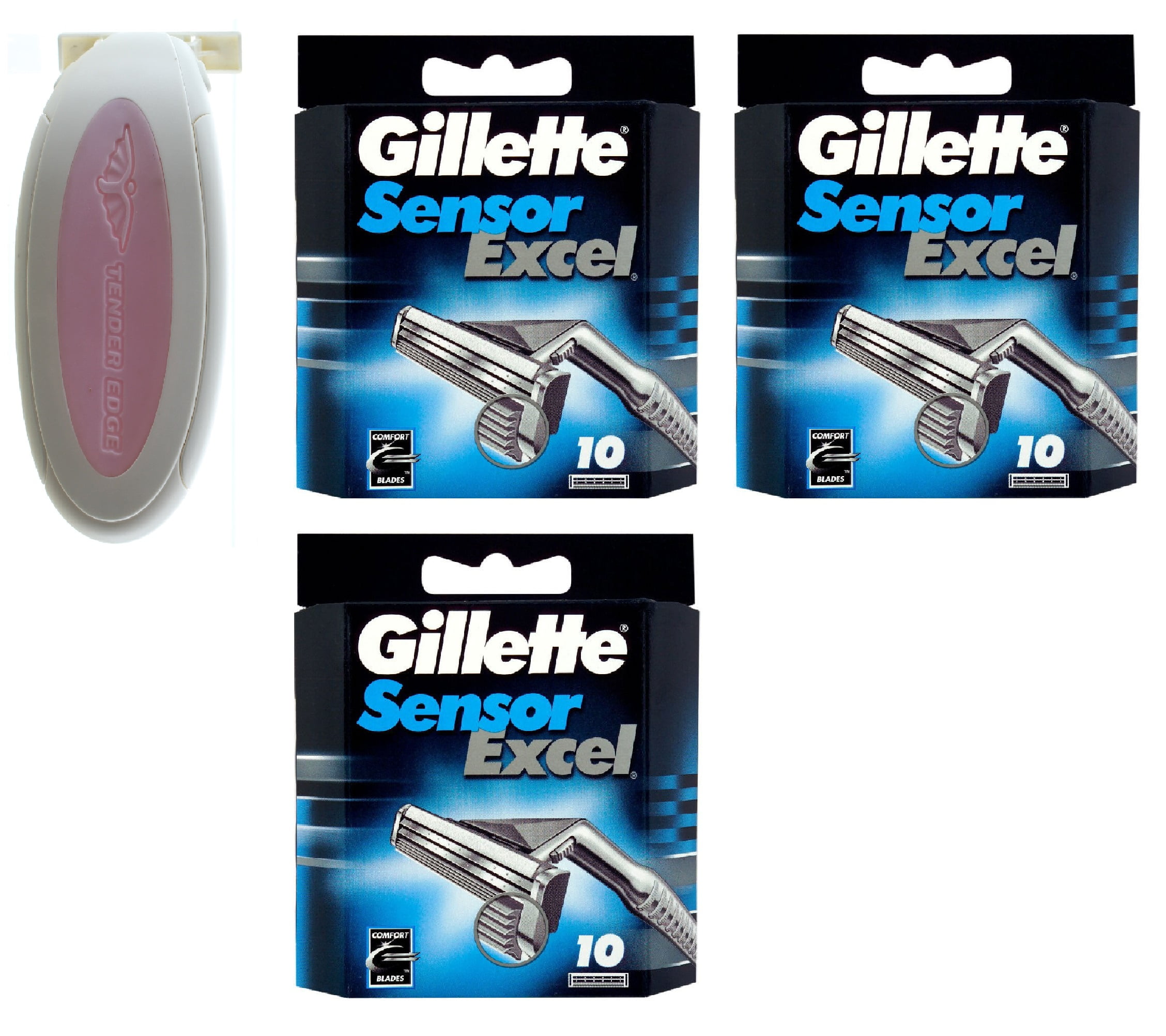 Sensor Excel Women's Compatible Razor (Pink) + Gillette Sensor Excel ...