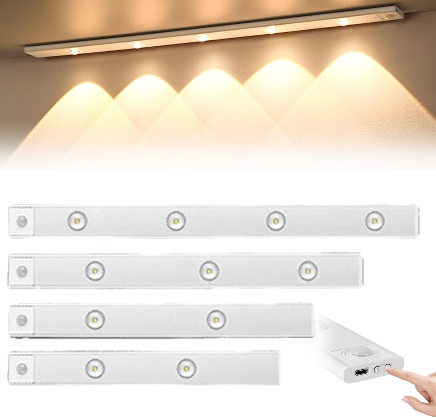 Sensor Lights, Wireless LED Motion Sensor Cabinet Light, Automatic ...