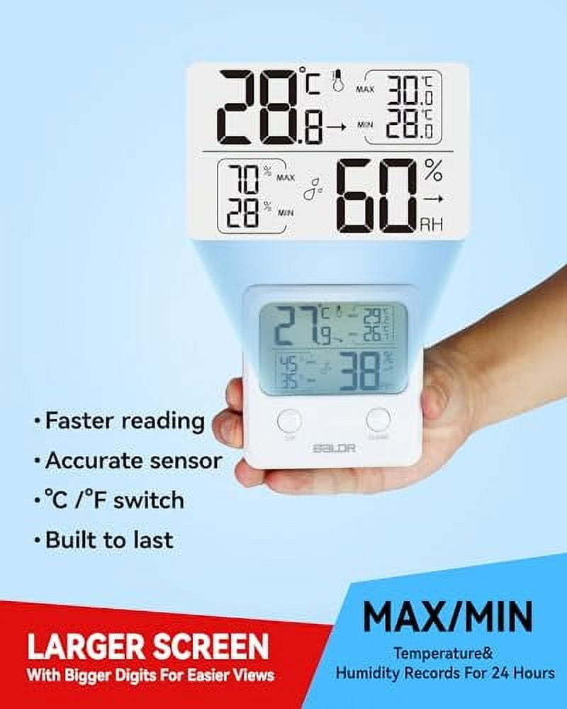 Sensor Room Thermometer Indoor, Accurate Hygrometer Thermometer ...