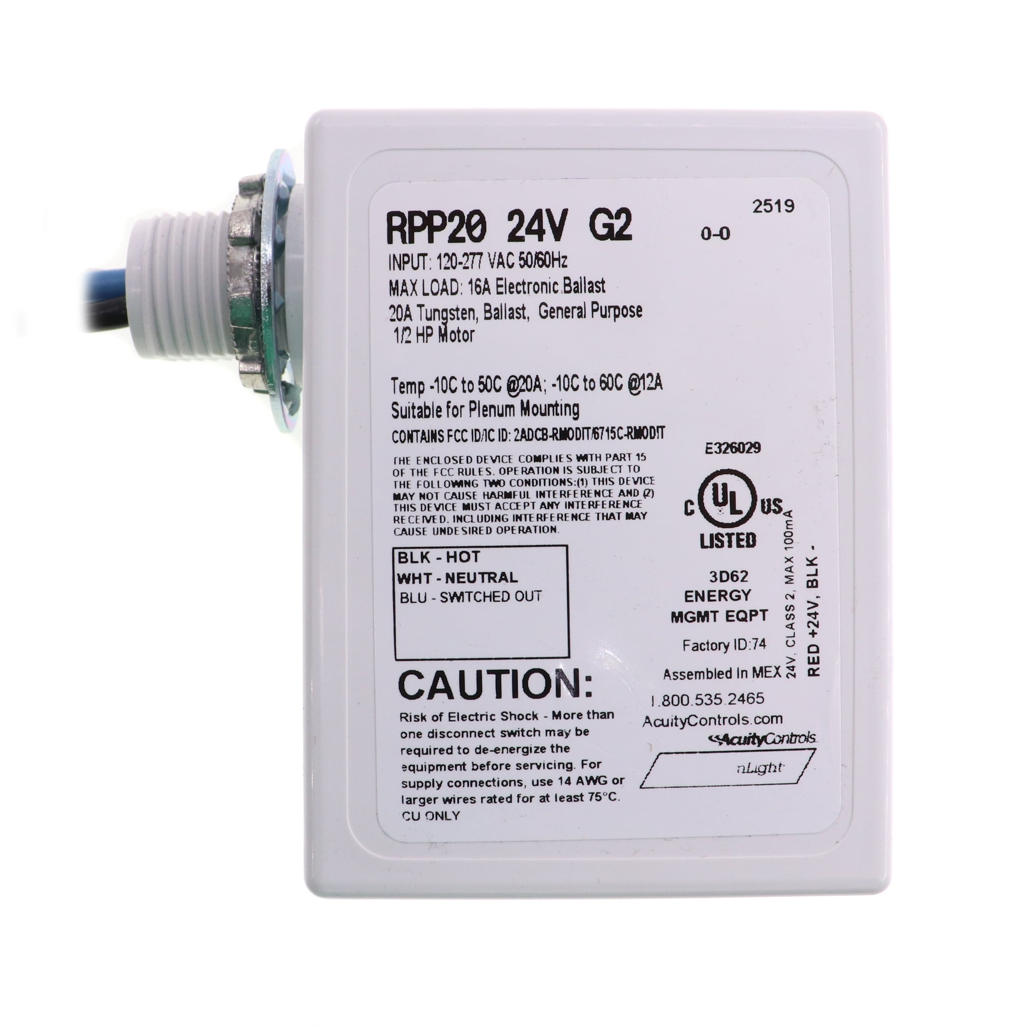 Sensor Switch RPP20-24V-G2 nLight AIR Wireless Occupancy Sensor Power ...