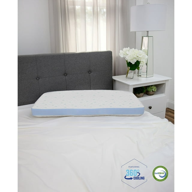 SensorGel Memory Foam Pillow Standard Size, Cold Touch Gusseted ...