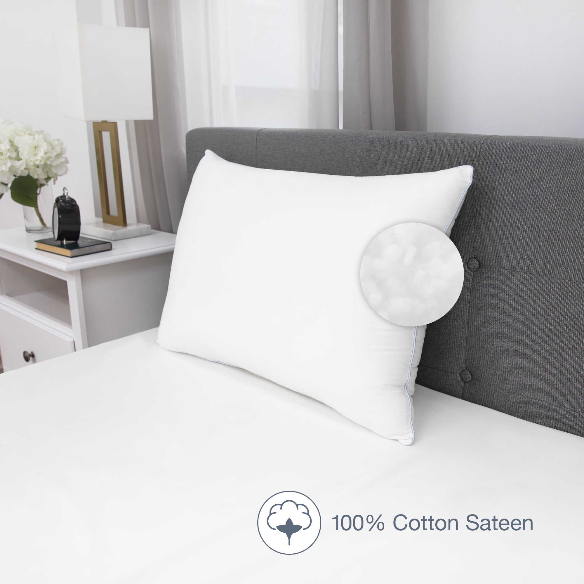SensorPEDIC Fiber Bed Pillow - King Size, Hypoallergenic Fresh Fiber ...
