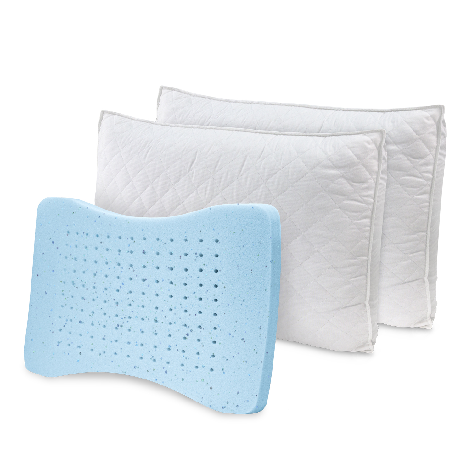 SensorPEDIC Soft Standard Polyester Bed Pillows - Advanced Cooling ...