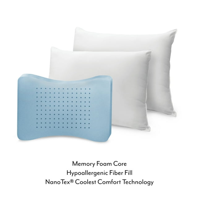 SensorPEDIC Standard Memory Loft Foam Pillow (Pack of 2) for ...