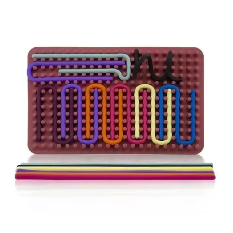 Sensory Activity Board Fidget Toy Silicone 2 in1 Double-Sided Design ...