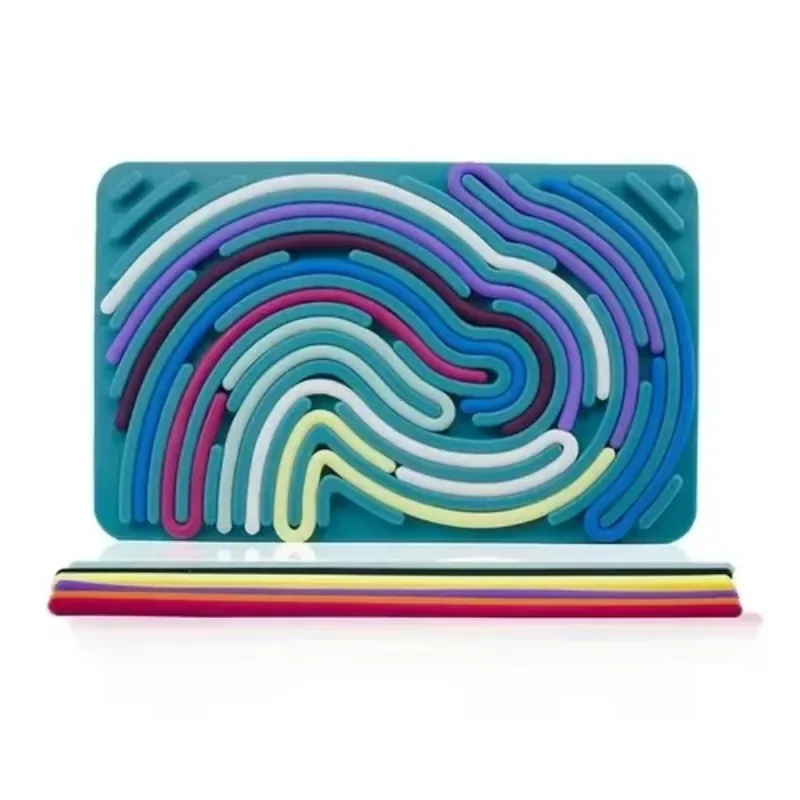 Sensory Activity Board Fidget Toy Silicone 2 in1 Double-Sided Design ...