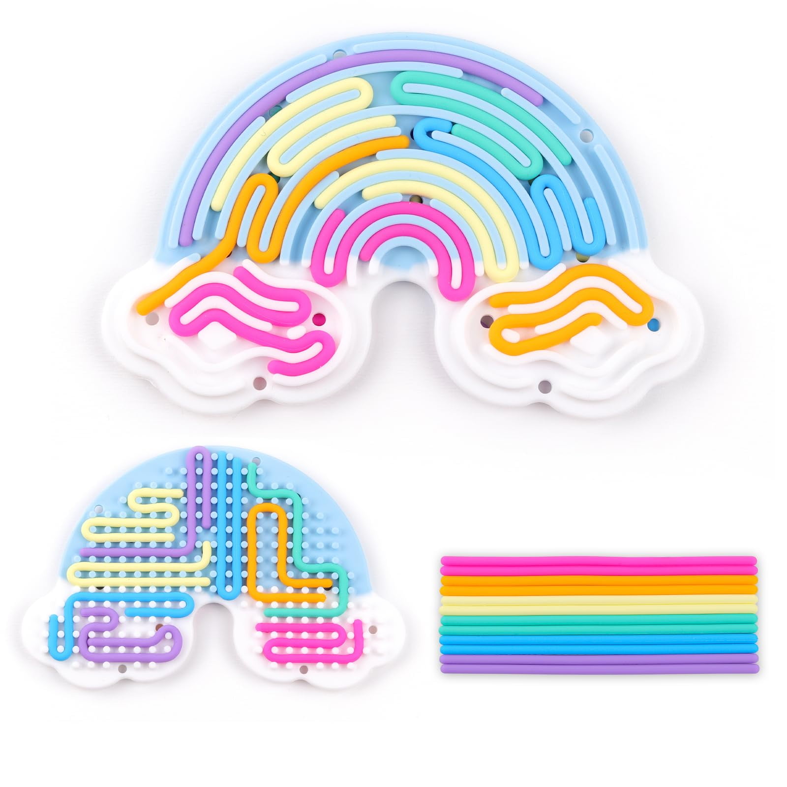 Sensory Activity Board, Silicone DHF10 Fidget Toys for Silent, Anxiety ...