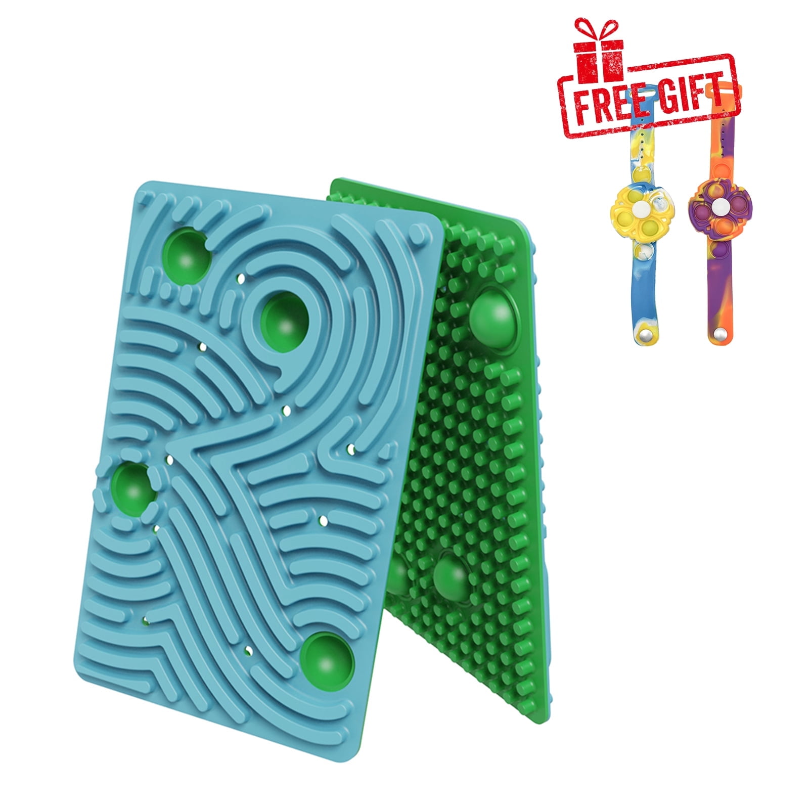 Sensory Activity Board，Silicone Fidget Toy for Calming, Stress, Anxiety ...