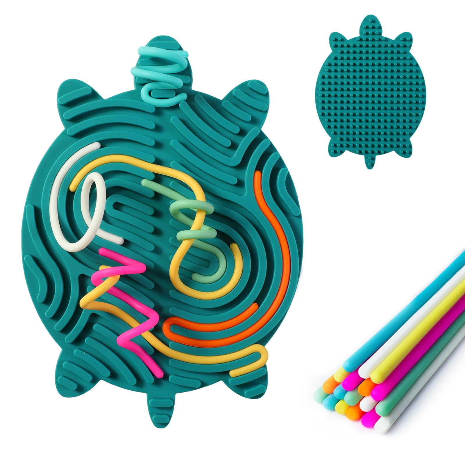 Sensory Activity Board Turtle Pattern Silicone Fidget Toy for Kids ...