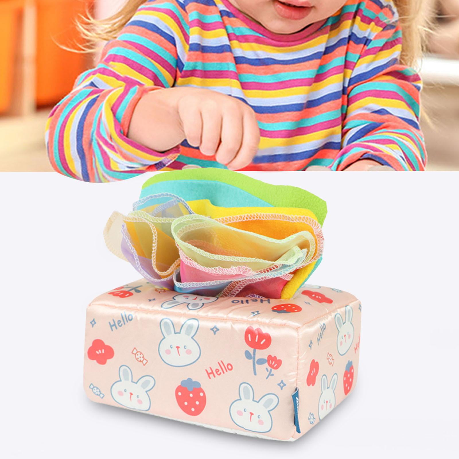 Sensory Babies, Tissue Box children paly for Toddlers Colorful Soft ...